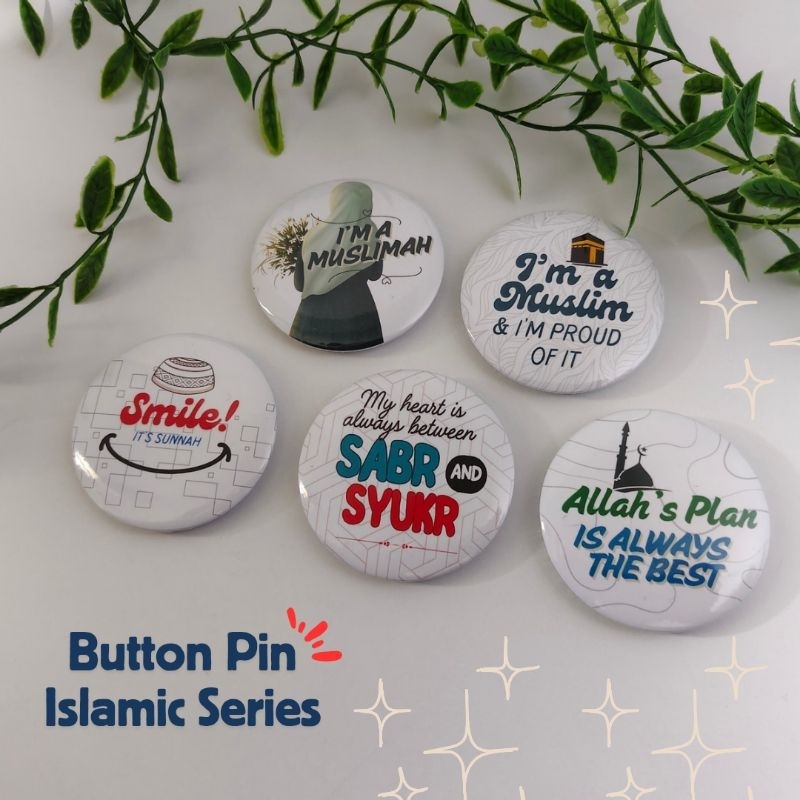 Jual Button Pin Islamic Series / Pin Peniti Seri Islami Quotes Dakwah ...