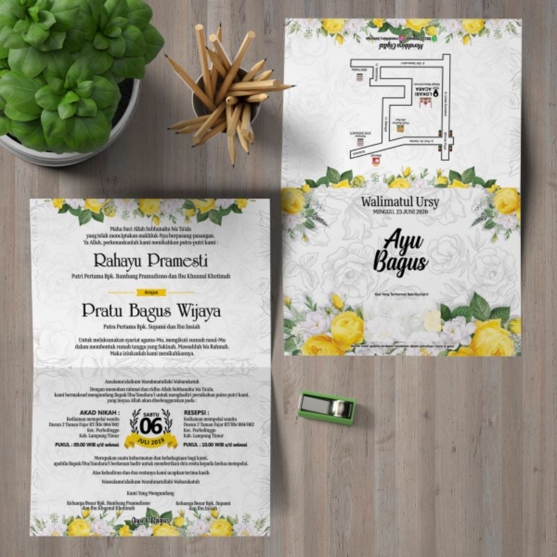 Jual Undangan pernikahan A4 BC Series | Shopee Indonesia