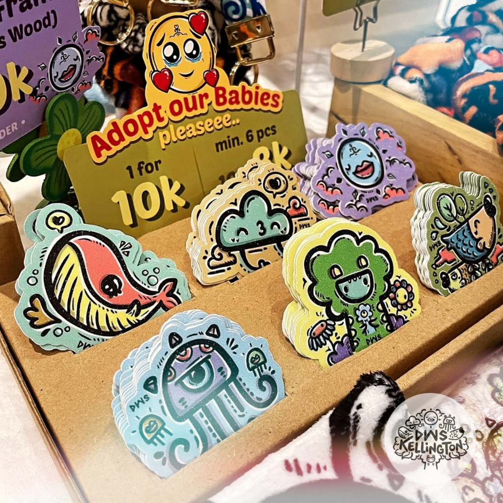 Jual Cute Sticker Lucu Doodle Art Glitter Premium Original Character ...