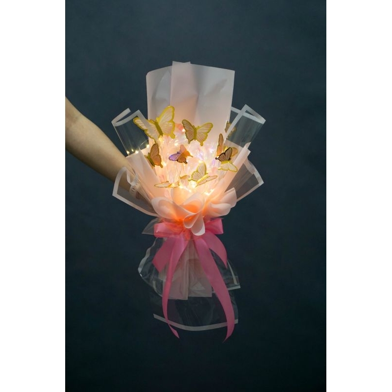 Jual Buket Kupu Kupu LED | Butterfly Bouquet LED | Buket Bunga Lampu ...