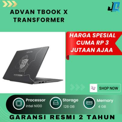 Jual Advan T-Book Transformers Intel Core N100 4GB/128GB-Grey | Shopee ...