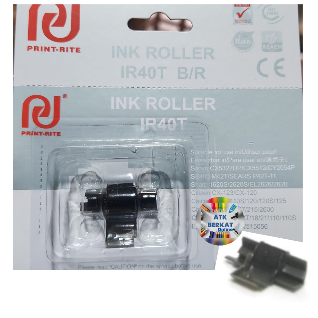 Jual INK ROLLER TINTA CALCULATOR CASIO PRINT RITE IR40T B/R | Shopee ...