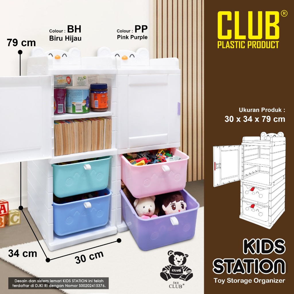 Jual Kids Station CLUB - Toy Storage Orginazer / Tempat Penyimpanan ...