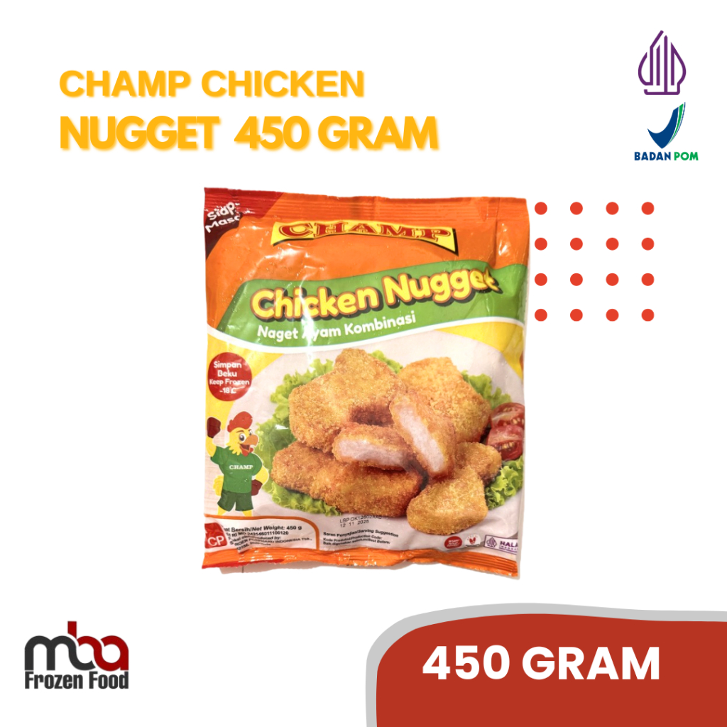 Jual Champ Chiken Nugget 450 Gram /Nugget /AyamTepung /Frozenfood ...