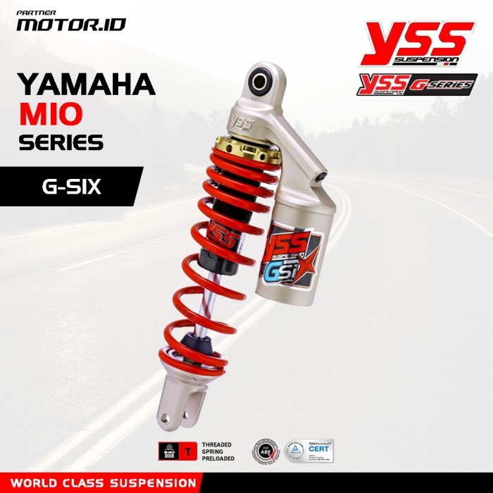 Jual SHOCK YSS G-PLUS G-SIX DTG HYBRID DTG MIO BEAT FINO WHITE BLACK 300 MM | Shopee Indonesia