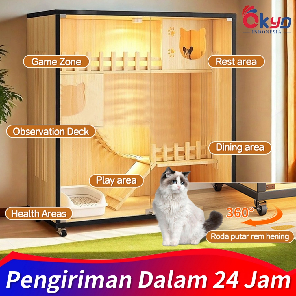 Jual [GARANSI 1 TAHUN]Vila Kucing Mewah/Rumah Kucing/Kandang Kucing ...