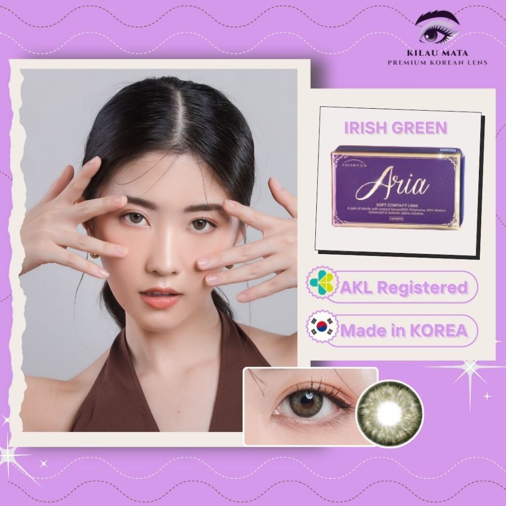 Jual Softlens Irish Green Normal dan Minus Made in Korea Nyaman di Mata ...