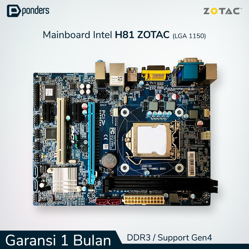Jual Mainboard Intel Zotac H81 LGA 1150 DDR3 Support Gen4 | Shopee ...