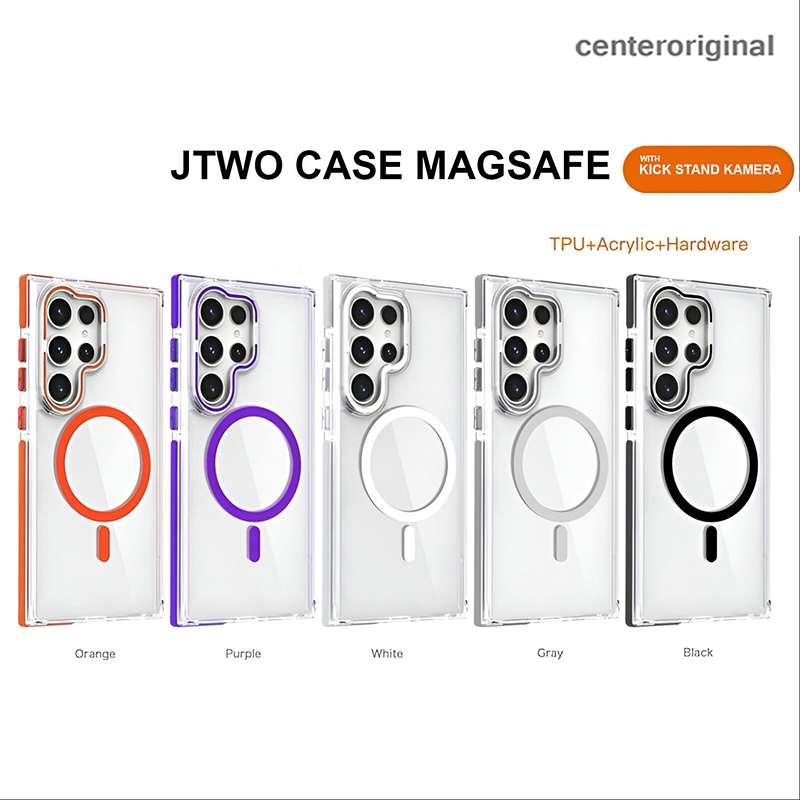 Jual JTWO Chrome Case MagSafe With Kick Standbale Kamera - Hardcase ...