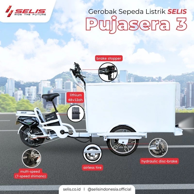 Jual Gerobak Listrik Selis Pujasera 3 Gerobak Makanan/Minuman | Shopee ...