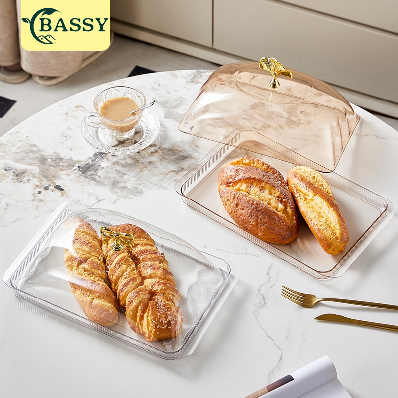 Jual BASSY Piring Roti Set Nampan Saji Serbaguna Wadah Roti/Kue Dengan ...