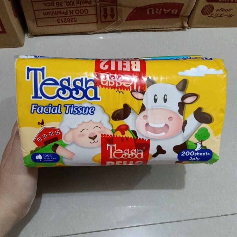 Jual Tessa Facial Tissue / Tessa Tisu Wajah 200 Sheets x 2 Ply ( Buy 1 ...