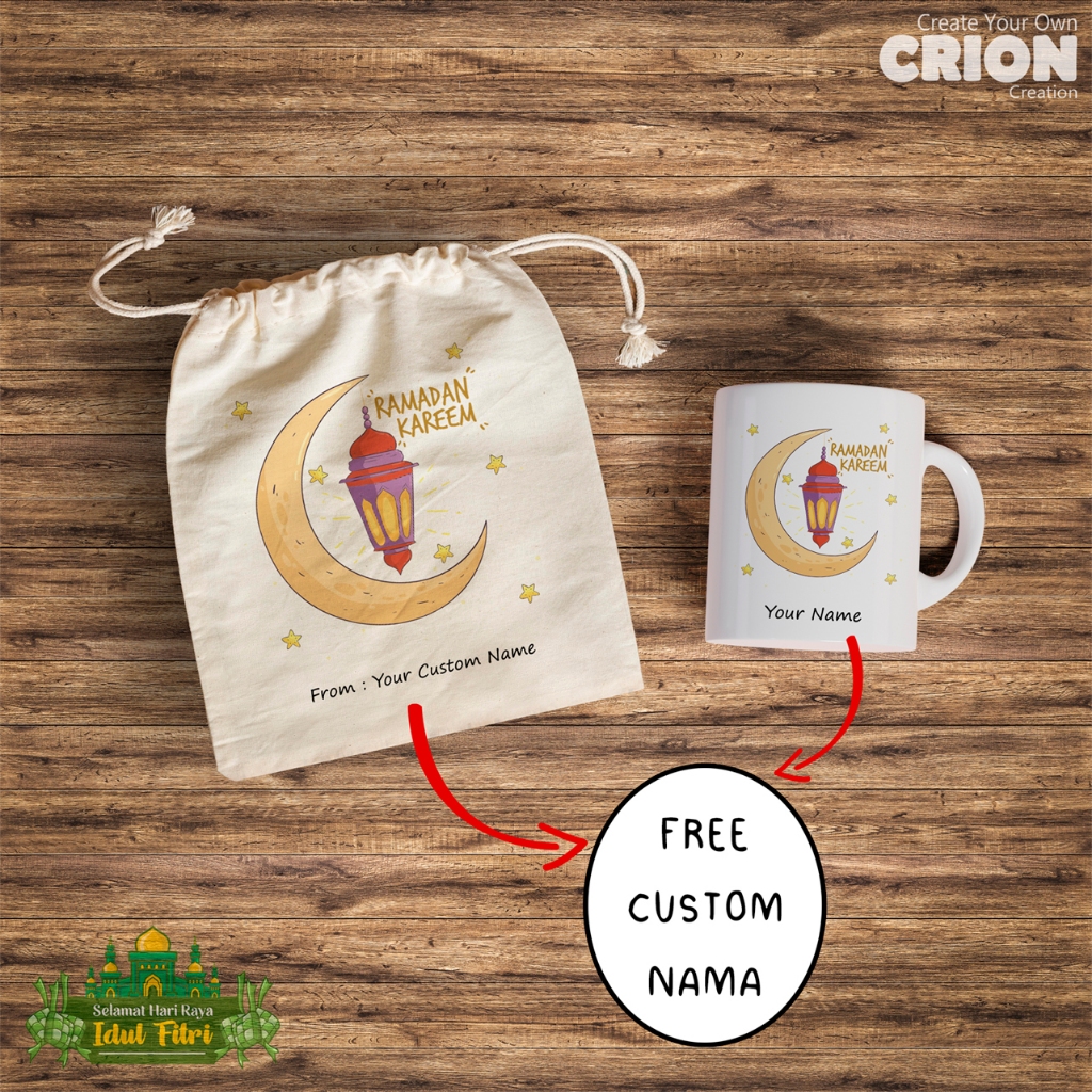 Jual Mug Hampers Idul Fitri / Lebaran / EID Mubarak Sabit series - bisa ...