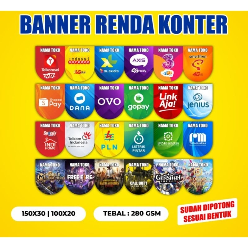Jual BANNER SPANDUK KONTER RENDA HIASAN | Shopee Indonesia