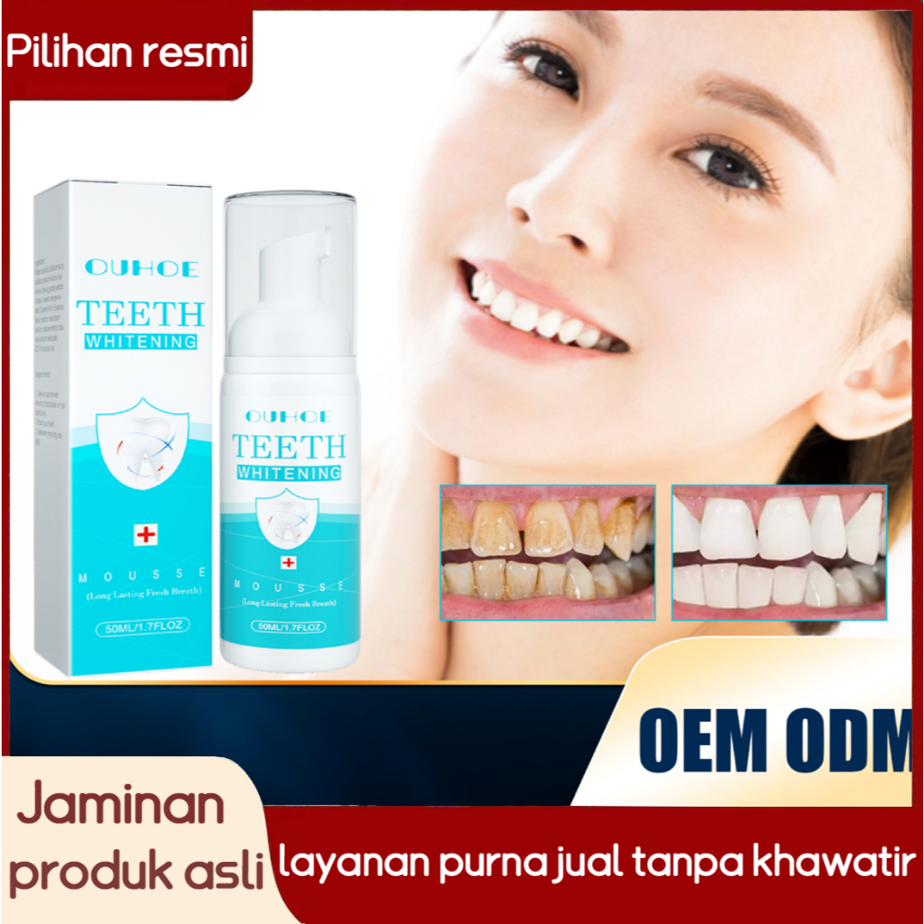 Jual OUHOE White Teeth Mousse membersihkan karang gigi, menyegarkan napas, mencegah gigi ...