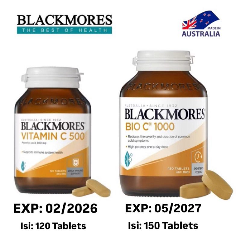 Jual Blackmores Vitamin C 500 120 Tablets /Blackmores Bio C1000Mg 150 ...
