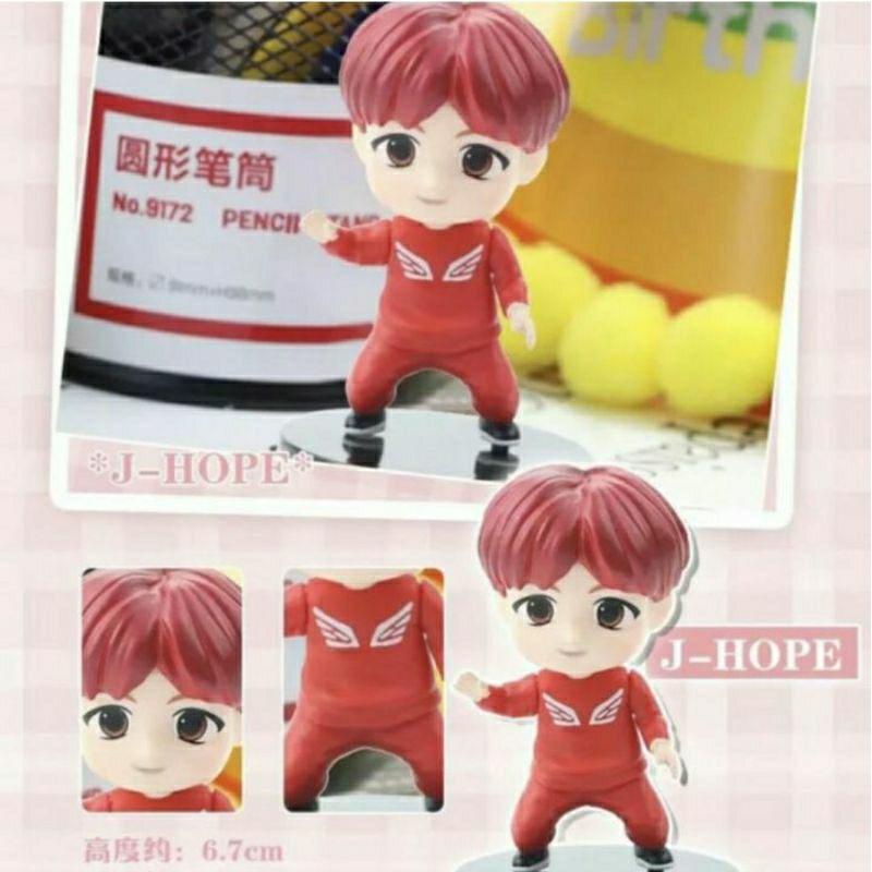 Jual JUALAN ACTION MINI FIGURE FIGUR KECIL JHOPE J HOPE MERAH RED TINY TAN TINI BTS TINITON IDOL ...
