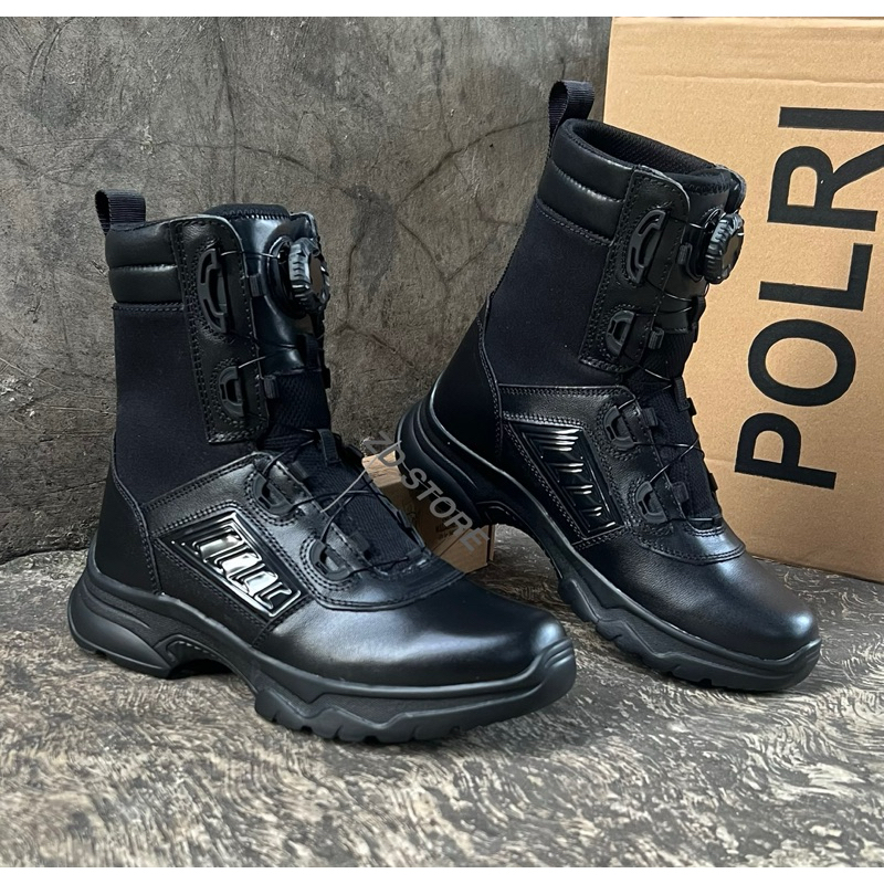 Jual Sepatu PDL TACTICAL JATAH POLRI 2024 TALI PUTAR/Sepatu PDL ...