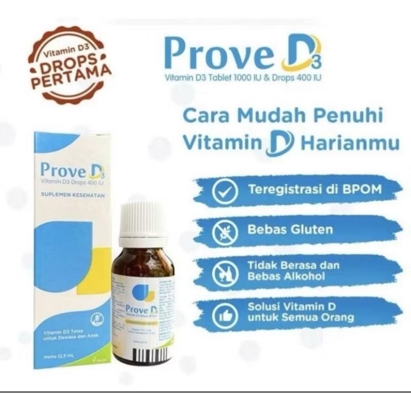 Jual Prove D3 Drops Vitamin D3 400 IU Tetes untuk Dewasa dan Anak ...