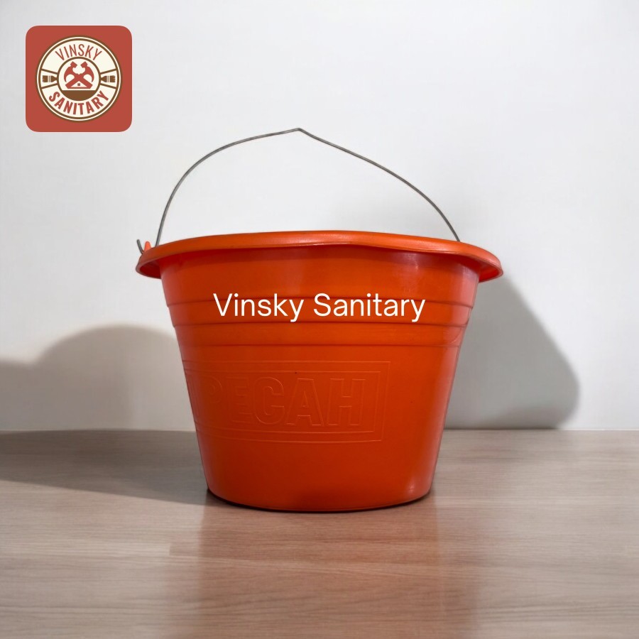 Jual Ember Cor Orange ANTI PECAH 26 cm / Ember Semen Pasir Tebal ...