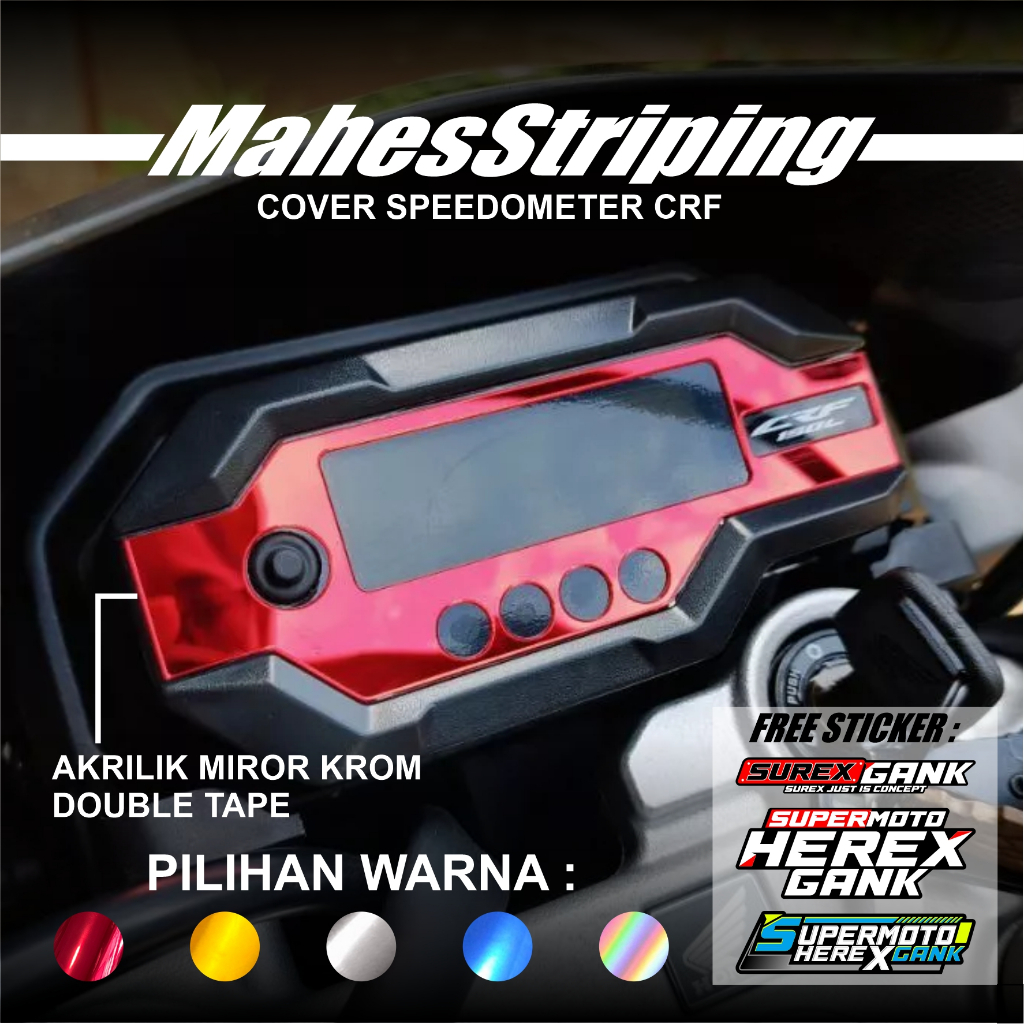 Jual Cover Pelindung Speedometer CRF 150l Variasi Akrilik Miror Krom ...