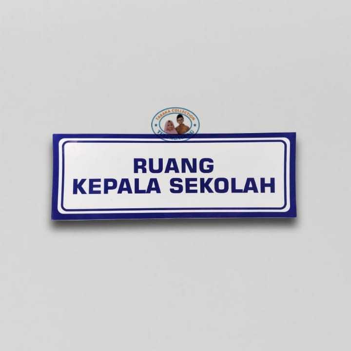Jual Stiker Nama Ruang Kepala Sekolah | Stiker Vinyl | Stiker Penanda ...