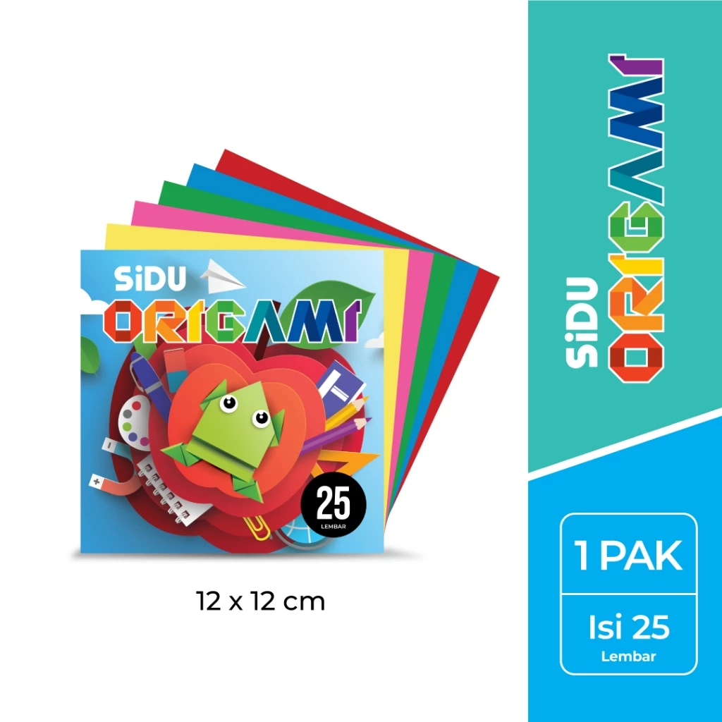 Jual Kertas Lipat / Origami Sidu Kecil 12cm Isi 25 Lembar (Pack ...