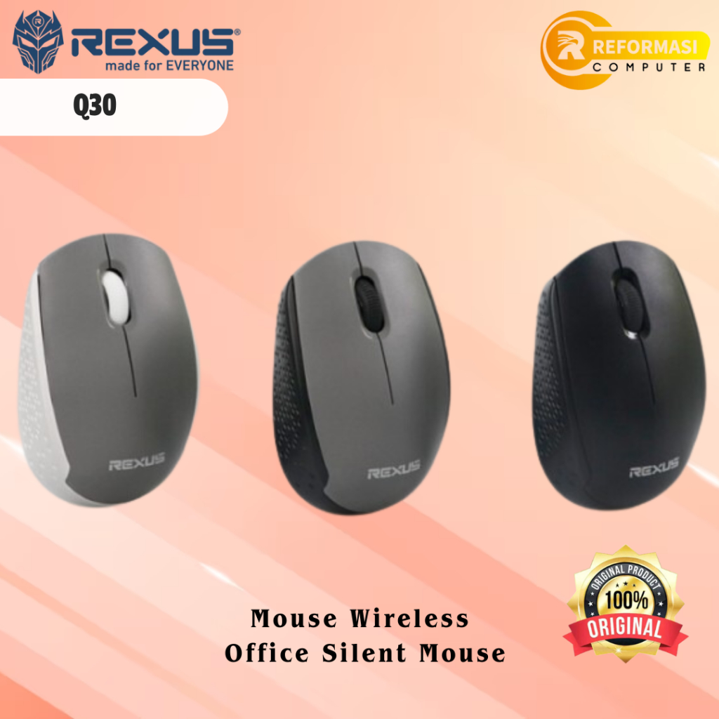 Jual REXUS Mouse Wireless Rexus Office Q30 Silent Mouse | Shopee Indonesia