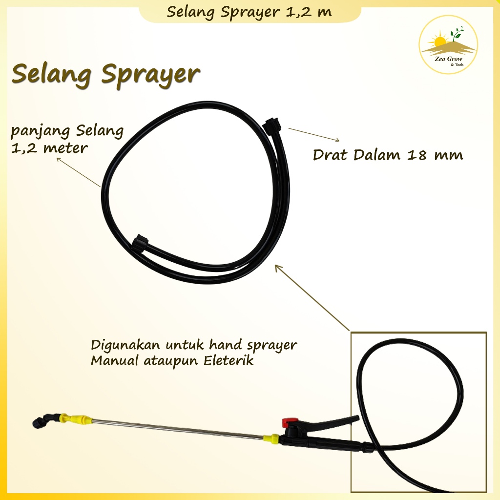 Jual Selang Sprayer 1,2 Meter (sprayer eletrik & manual) | Shopee Indonesia