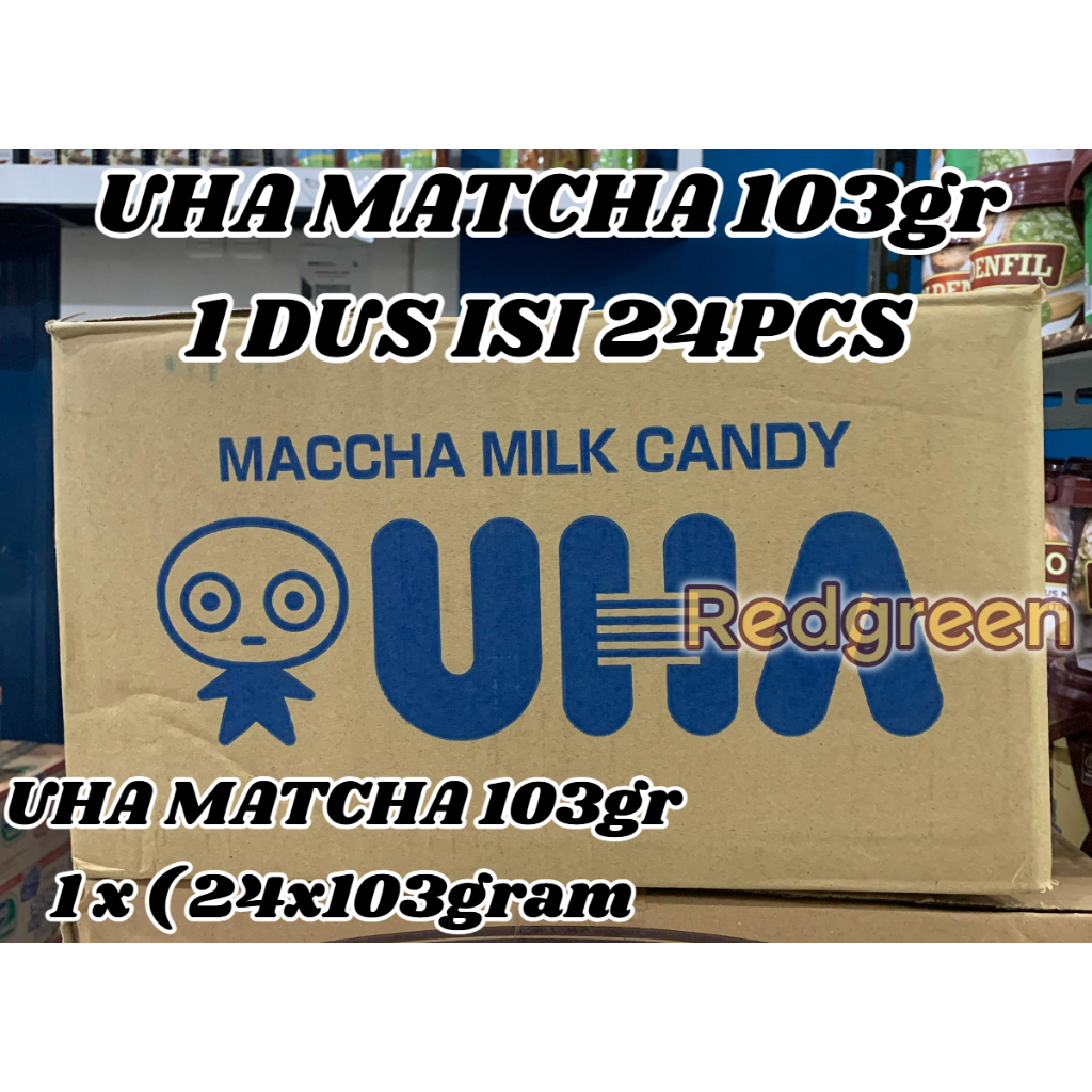 Jual UHA Milk Candy Rasa Matcha 103gram 1 dus Permen uha matcha 103gr 1 dus isi 24pcs ...
