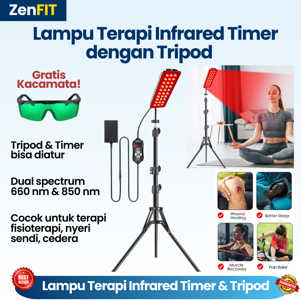 Jual ZenFit Lampu Fisioterapi Infrared (dengan Timer & Tripod) (GRATIS ...