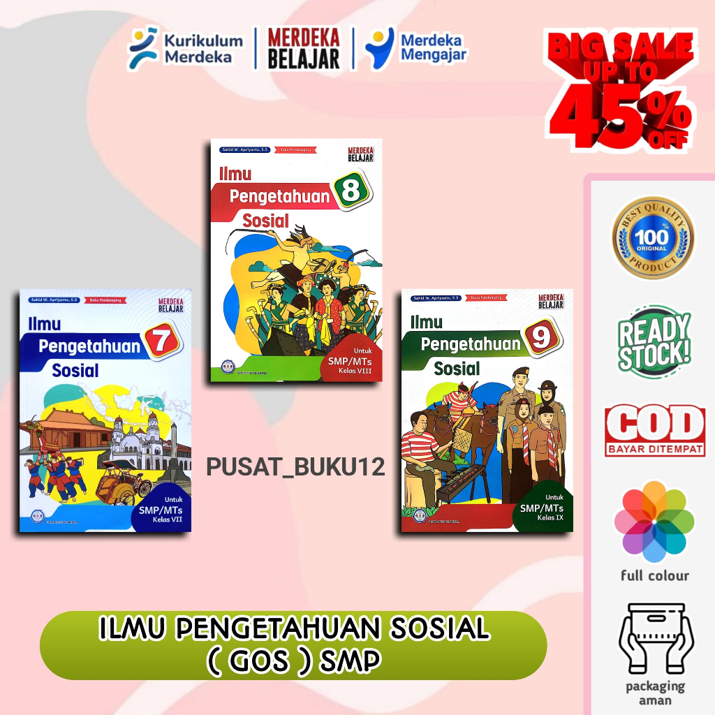 Jual Buku Siswa Pendamping IPS Kelas 7,8,9 SMP Kurikulum Merdeka - Global Offset Sejahtera ...