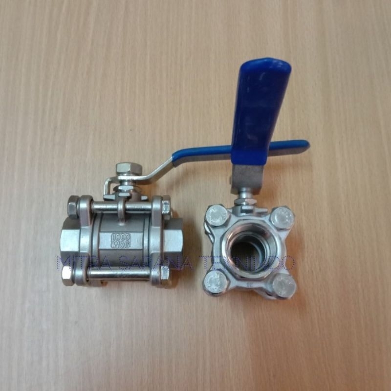 Jual Ball Valve 3PC SANKYO Stainless 316 type model 3PC SS316 1/4" 3/8 ...