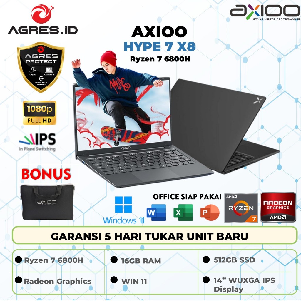 Jual Axioo Hype 7 Amd X8 Ryzen 7 6800H 16GB 512GB Win 11 14" Fhd - Garansi Resmi | Shopee Indonesia