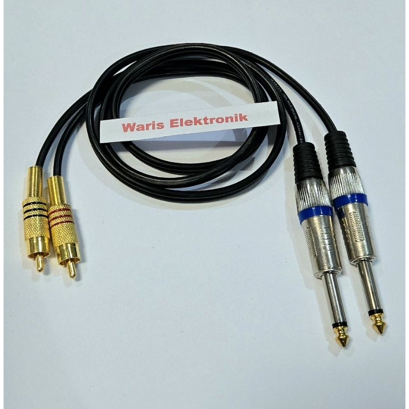 Jual Kabel Jack RCA Dobel to Akai Dobel 6,5mm Canare Dobel 1m / 4m ...