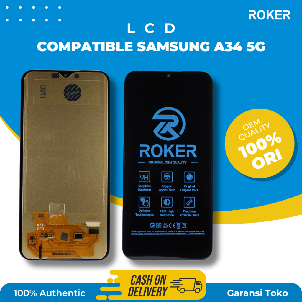 Jual ROKER LCD TOUCHSCREEN SAMSUNG A34 5G/ A346 TS FULLSET BY ROKER ...