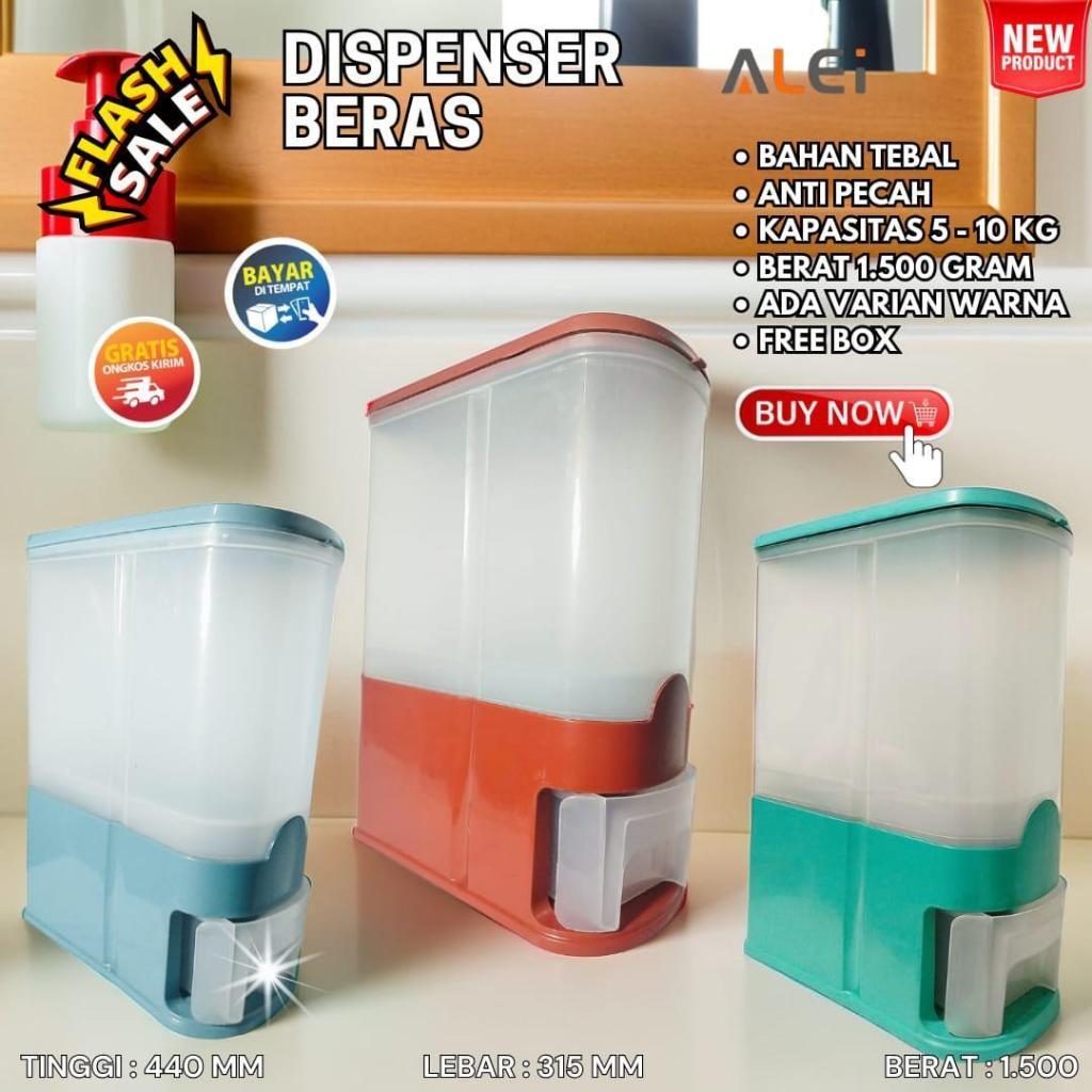 Jual Dispenser Beras 10 KG / 12 LITER Tempat Penyimpanan Beras Wadah ...