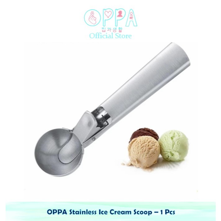 Jual OPPA Sendok Es Krim - 1 Pcs Ice Cream Scoop Stainless Steel Premium Sekop Es Krim Yogurt ...