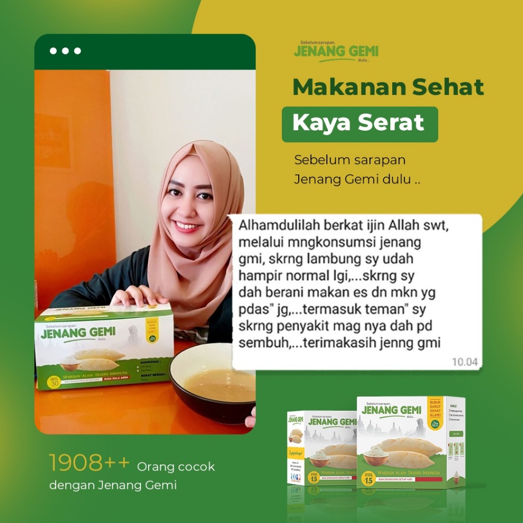 Jual Jenang Gemi Bubur Umbi Garut Obat Asam Lambung Maag Gerd - Rasa ...