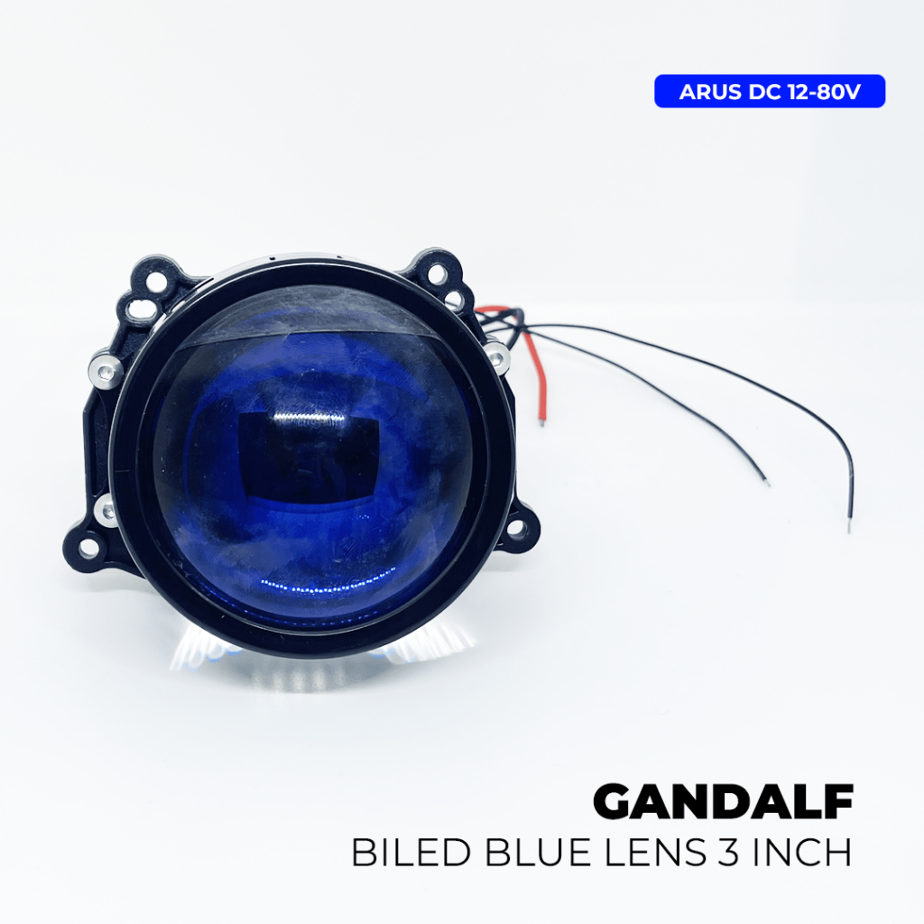 Jual GANDALF Lampu Projector LED Biled 3 Inch Blue Lens Lensa Projie ...