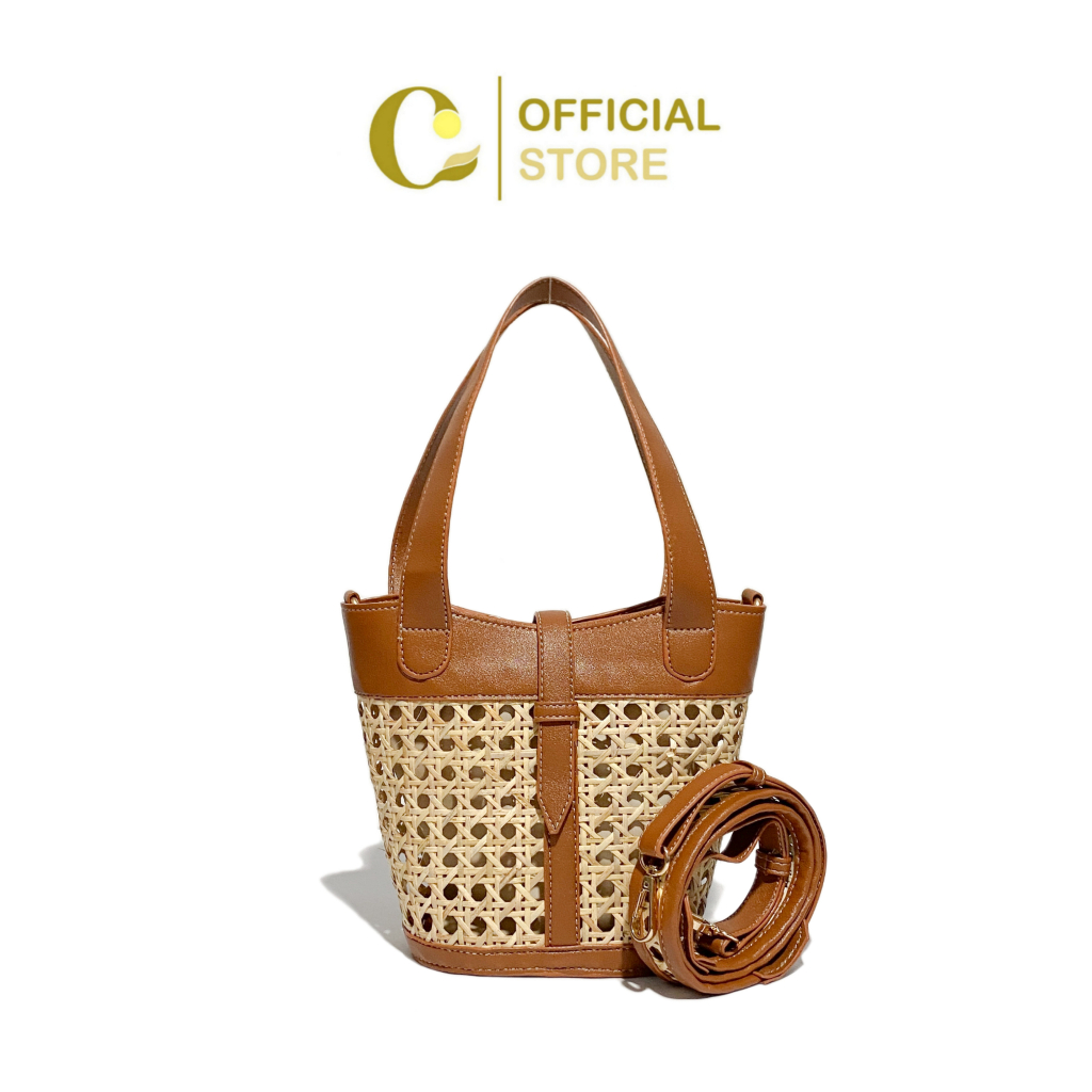Jual PSBN - Tas Wanita Tiffny Rattan Bag Tas Rotan Kulit Tas Jinjing ...