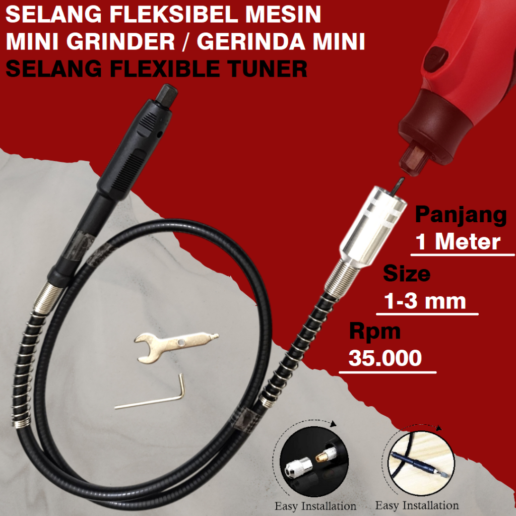 Jual Selang Fleksibel Bor Tuner Selang Flexible Mini Grinder Bor Cuner ...
