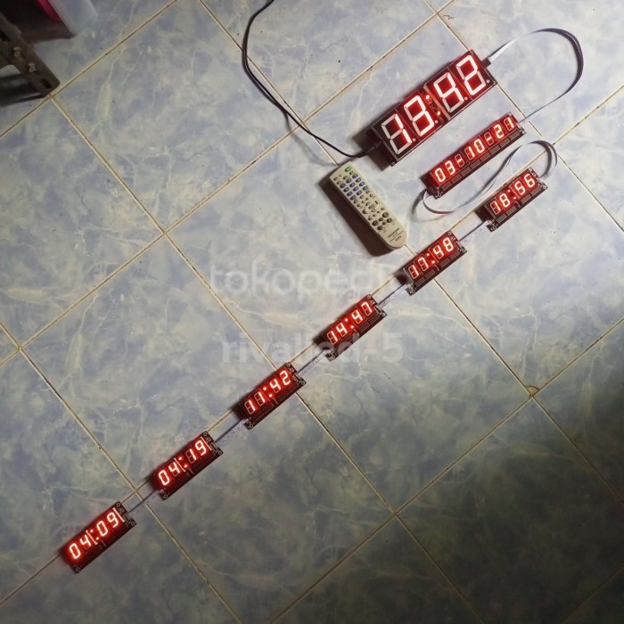 Jual Modul Kit Jam Digital Waktu Shalat Remot JWS SEVEN 7 SEGMENT - Jam ...