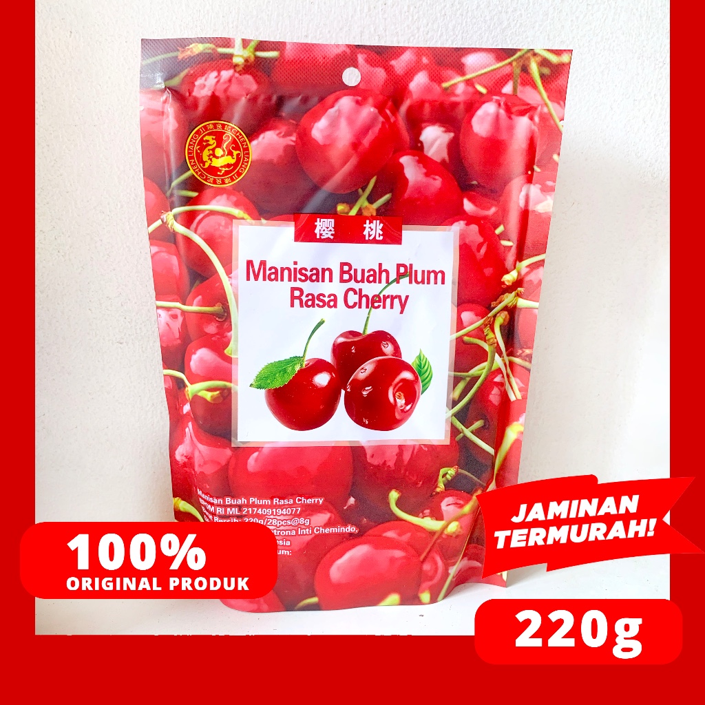 Jual MANISAN BUAH PLUM BASAH RASA BUAH CHERRY 220 GR CHEN LIANG JI ...