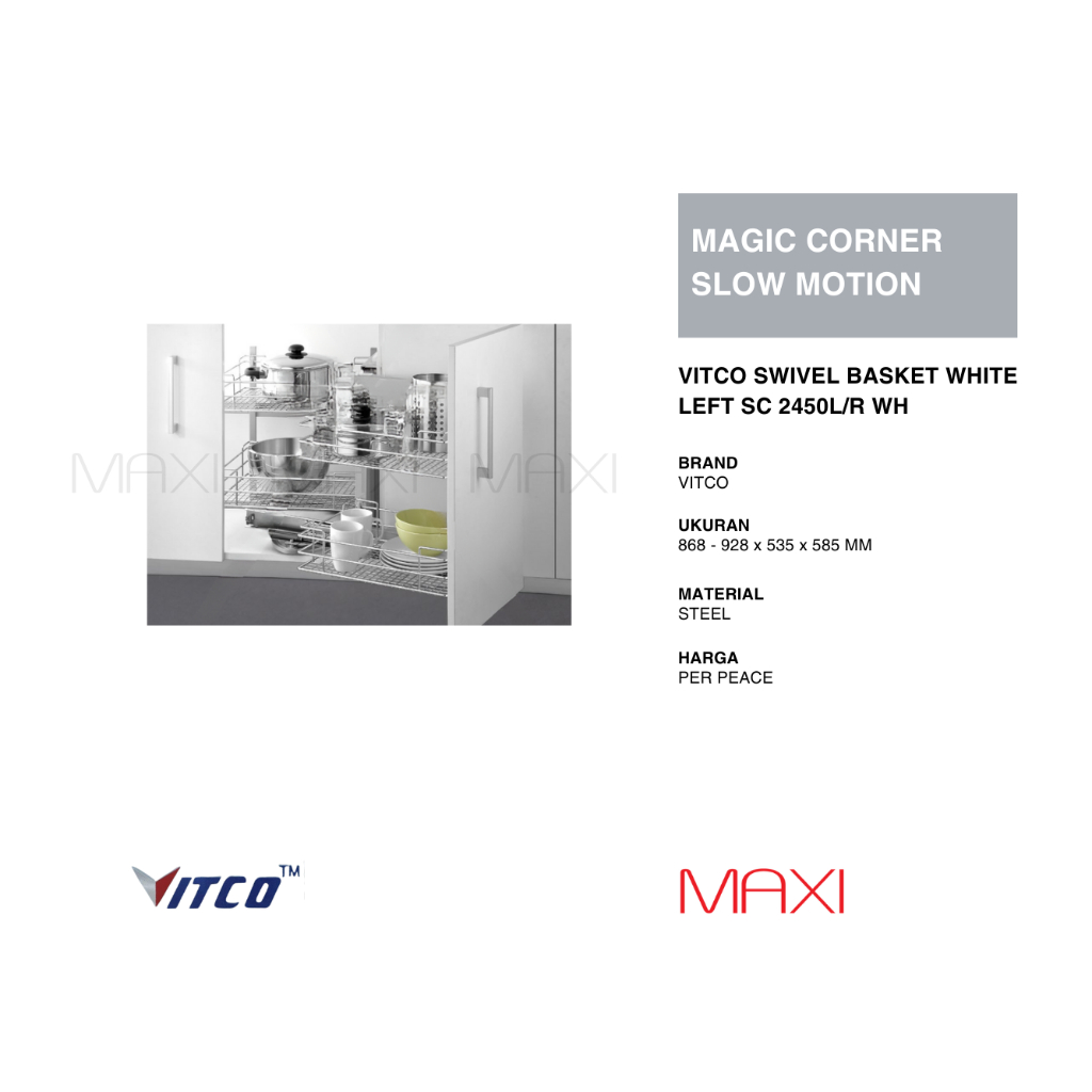 Jual Vitco Magic Corner Slow Motion - Rak Keranjang Sudut | Shopee ...