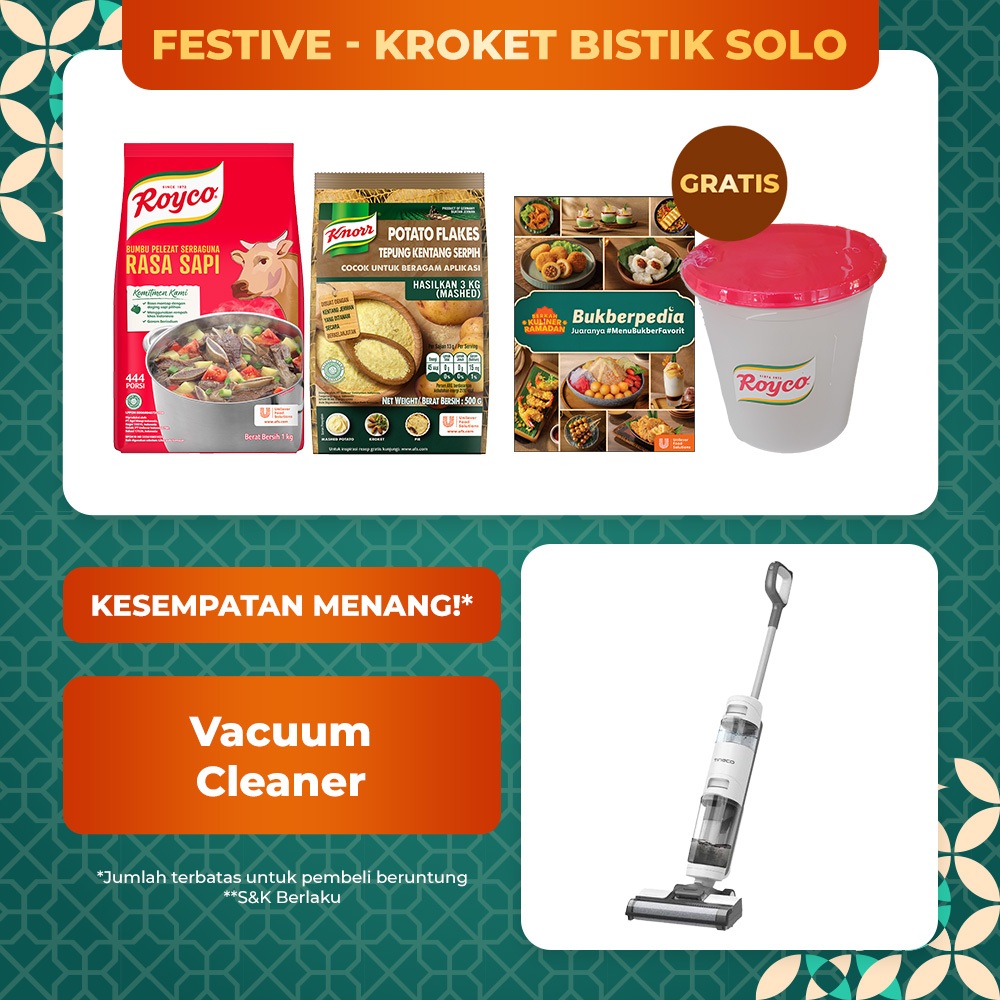 Jual Festive - Kroket Bistik Solo (Royco Sapi 1Kg + Knorr Potato Flakes ...