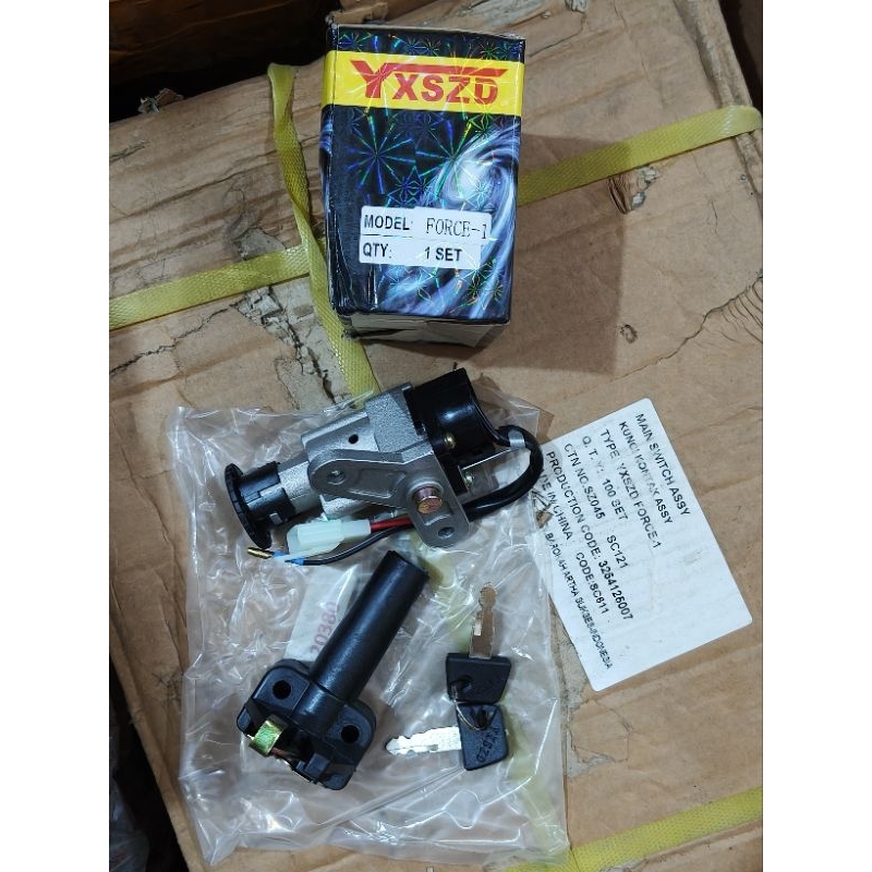 Jual KUNCI KONTAK TAMBAH SADEL JOK KOMPLIT MOTOR F1 FORCE 1 YXSZD SET ...