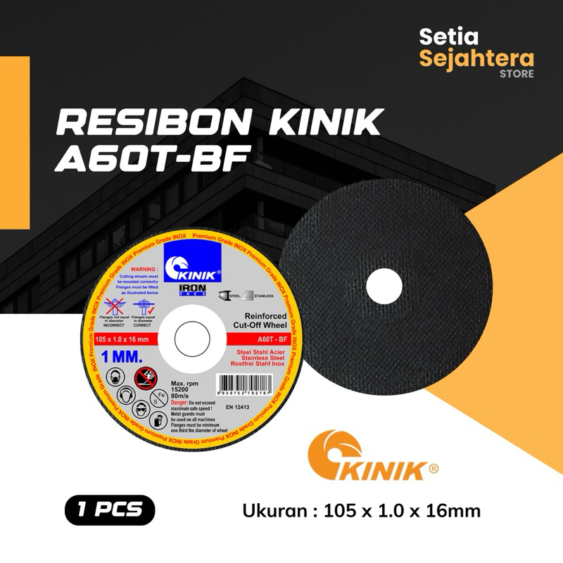 Jual KINIK Batu Mata Potong Gerinda A60T BF 105 x 1.0 x 16mm Cut Off ...
