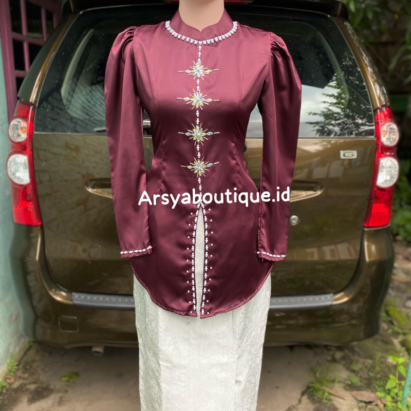 Jual Chayra Oneset MIX SONGKET PUTIH SILVER Kurung Melayu Malay Modern ...
