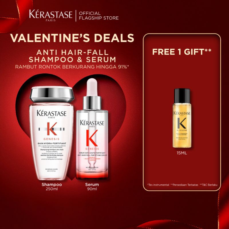 Jual Kerastase Anti Hair Fall Set Shampoo & Serum Rambut Rontok & Patah ...